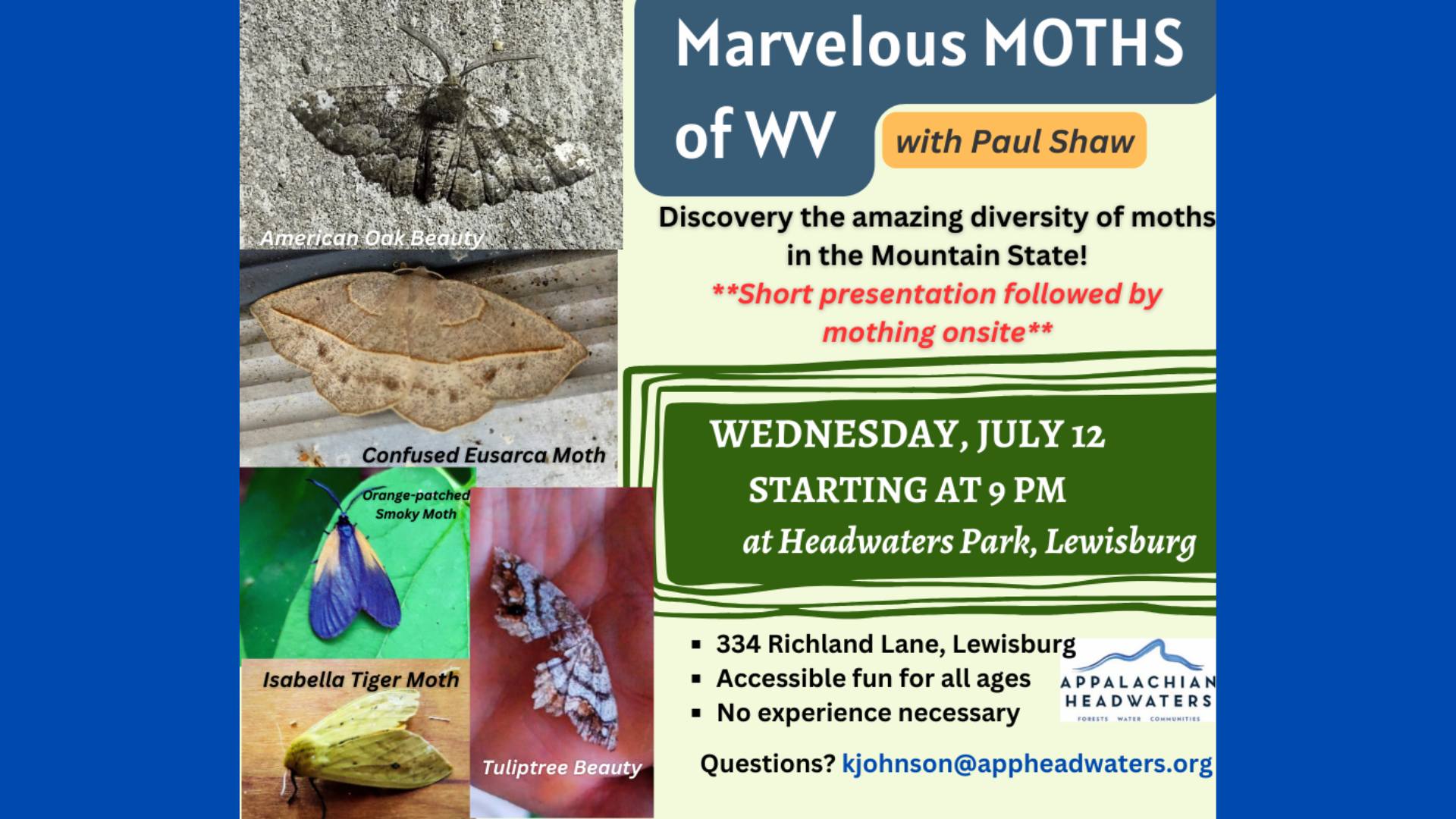 Marvelous Moths of West Virginia - Appalachian Headwaters